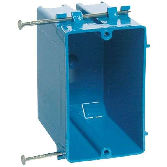 (12) CARLON 1-Gang Blue Plastic New Work Standard Switch/Outlet Wall ...