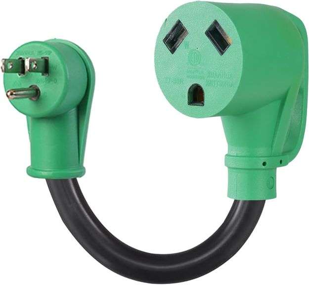 YYCKE 30 Amp Camper/RV Adapter 5-15P Side Plug Features a Durable Heat ...