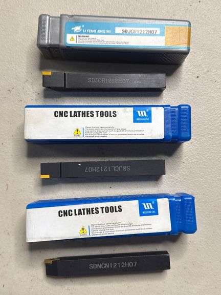 Set of 3 CNC Lathe Tools SDJCR/JC/N 1212H07 - Matthews Auctioneers