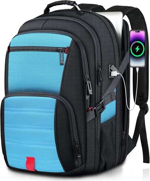 tazbuzo Extra Large Travel Laptop Backpack for Men Women, Waterproof ...