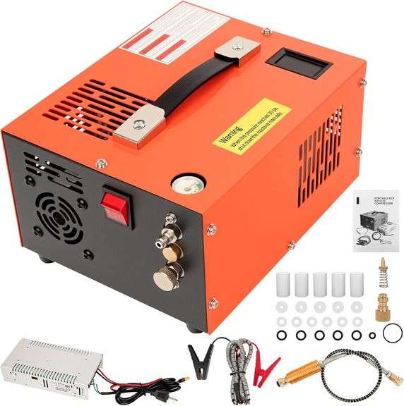 PCP Air Compressor, 4500PSI Portable PCP Compressor, 12V DC/110V AC PCP ...