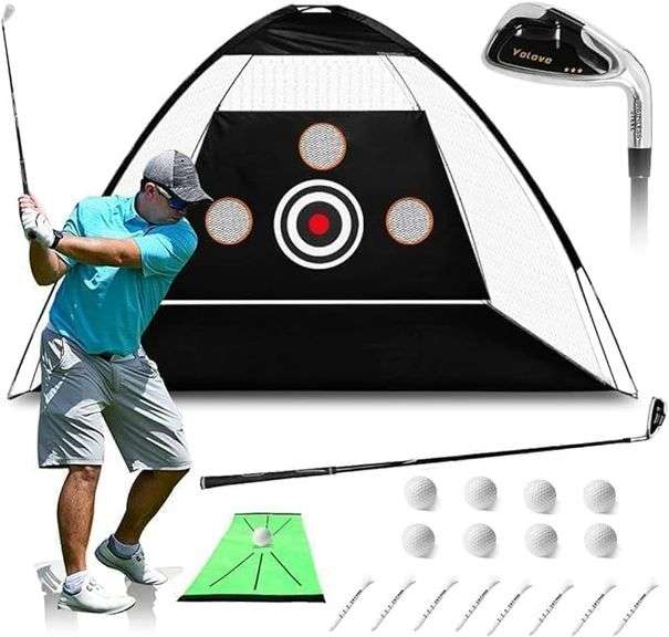 Improve Your Golf Skills with Our Complete Practice Set - 10x7ft Net ...