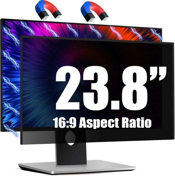 Magnetic Invisible Hidden Design Computer Privacy Screen Filter 23.8 ...