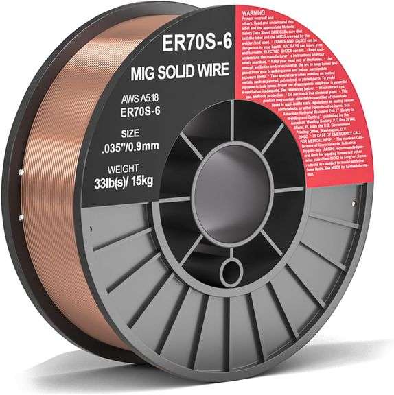 ER70S-6 .035-Inch on 10-Pound Spool Carbon Steel Mig Solid Strong ABS ...