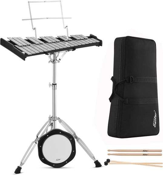 Eastar Professional 32 Note Glockenspiel Xylophone Bell Kit Percussion ...