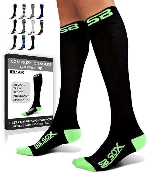 SB SOX Compression Socks for Men & Women (20-30 mmHg) - Best Support ...