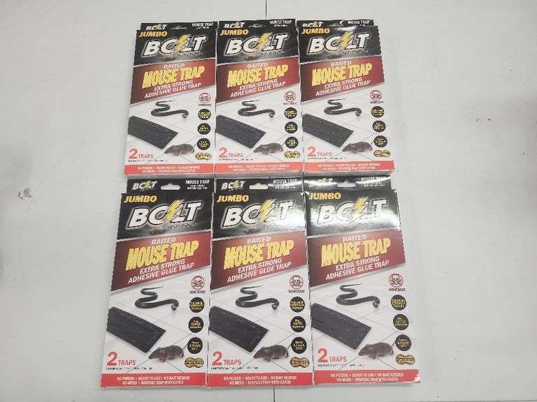 BOLT BAITED MOUSE TRAP - JUMBO (6 boxes of 2) - Matthews Auctioneers