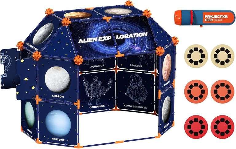 Kids' Starry Sky Constellation Play Tent, 328 Pack Fort Building STEM ...