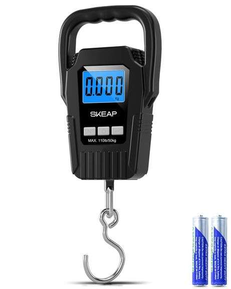 SKEAP Digital Fish Scale Hanging Scale Fishing Scale, 110lb/50kg ...
