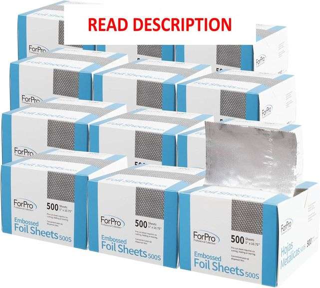 ForPro Professional Collection Embossed Foil Sheets 500S, Aluminum Foil ...