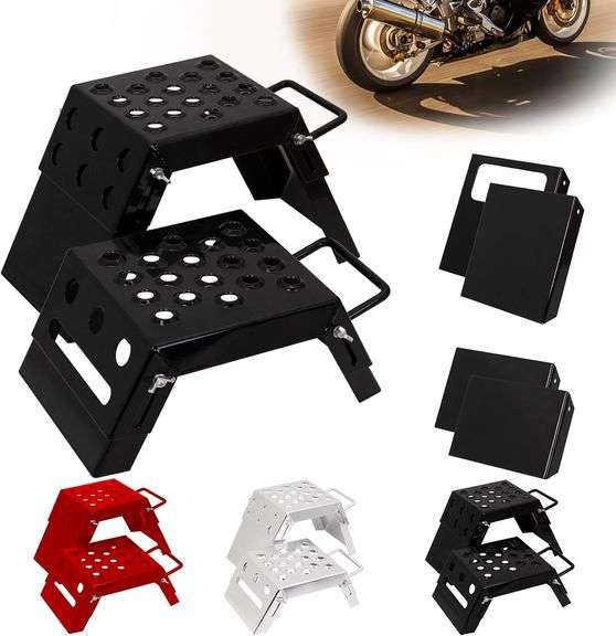 Adjustable 3-9" Moto Starting Block Motorsport Foot Stool Overlap ...