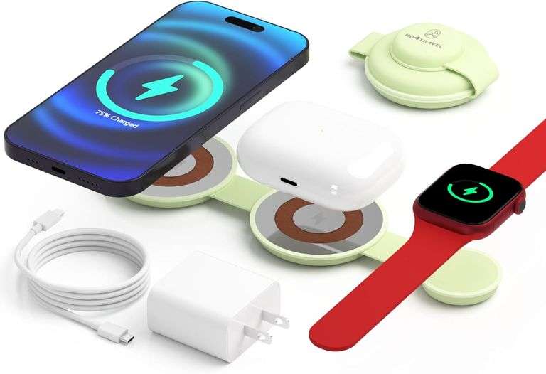 Pocket Size EDC Fast Charge Magnetic 3 in 1 Charging Station for Apple ...