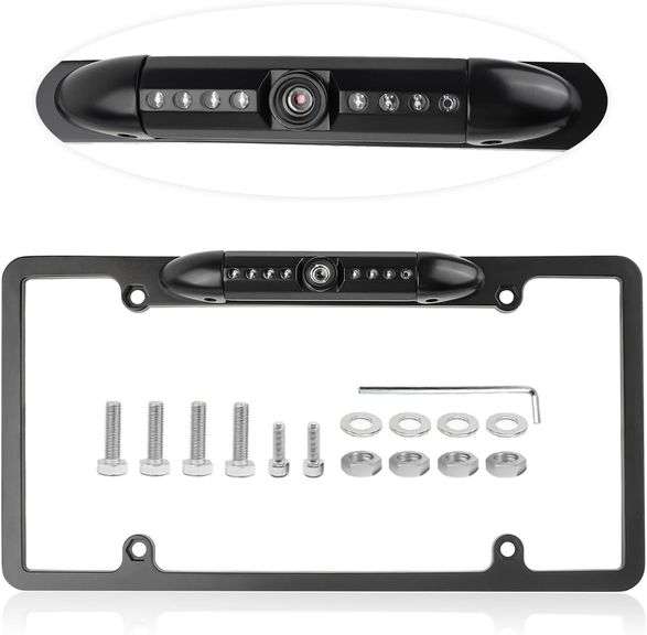 License Plate Backup Camera,HD Night Vision Reverse Camera with 8 LED ...