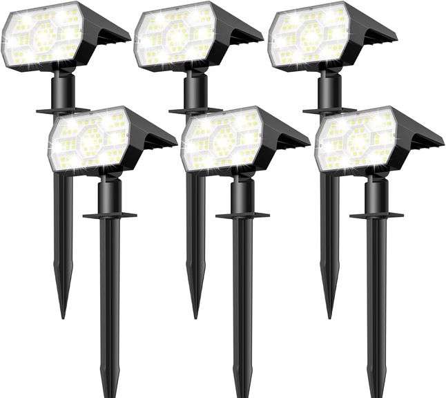 NYMPHY Solar Lights Outdoor Waterproof IP68, 56 LED 3 Lighting Modes ...