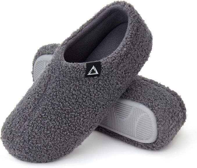 ATHMILE Women's Men's House Slippers Bedroom House Shoes Indoor Fuzzy ...