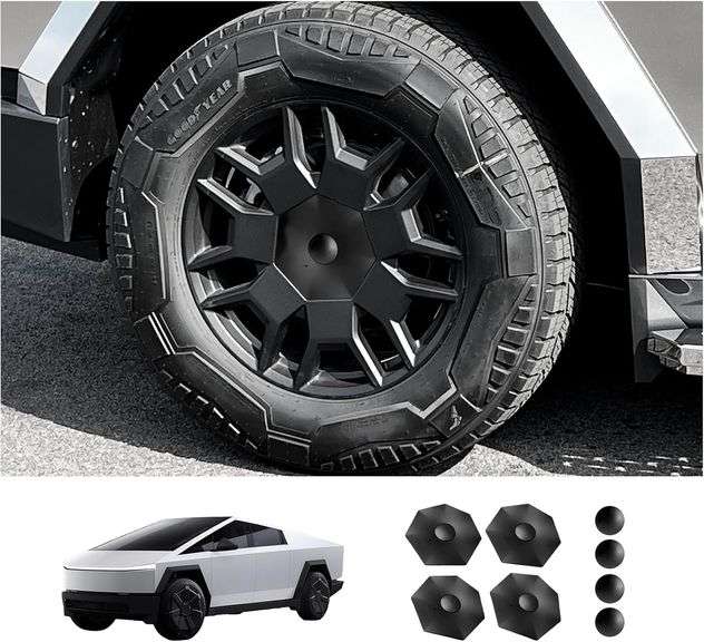 EUEKY Cybertruck Wheel Hub Center Caps for 2024 Tesla Cybertruck ...