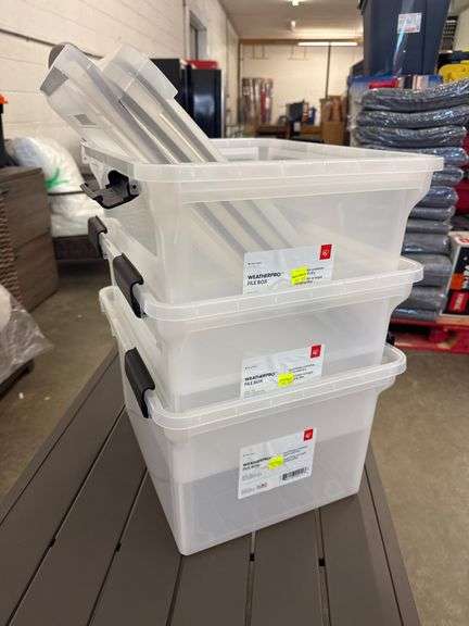 3 Weatherpro File Bins - Matthews Auctioneers