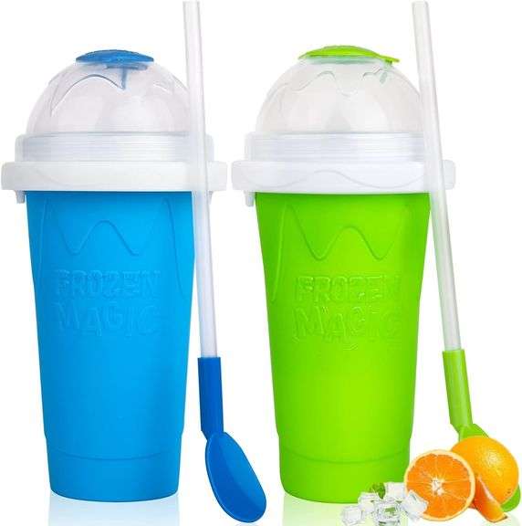 Slushy cup 2Pcs Slushie Maker Cup,Frozen Magic Slushy Cup - Create ...