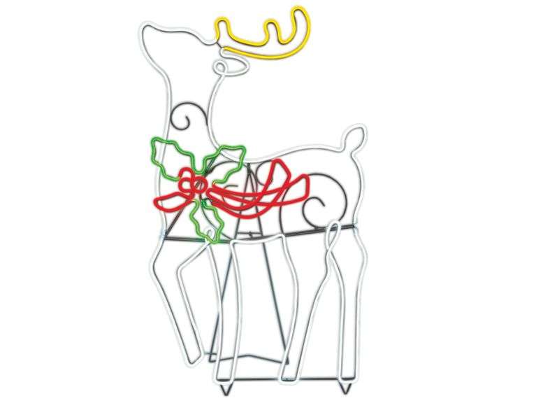 GE 4-ft Staybright LED Neon Flex Reindeer Decoration - Matthews Auctioneers