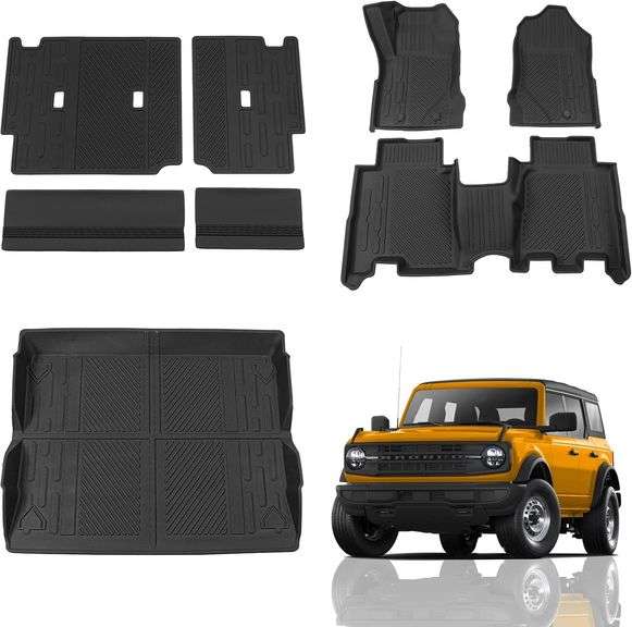 Maxzina Floor Mats Compatible with 2021 2022 2023 2024 2025 Ford Bronco ...