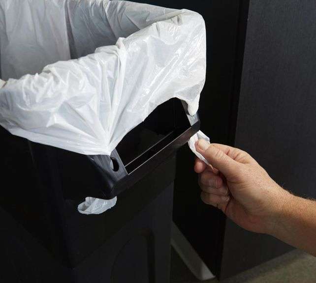 Blue Hawk 23-Gallon Black Plastic Touchless Trash Can - Matthews ...