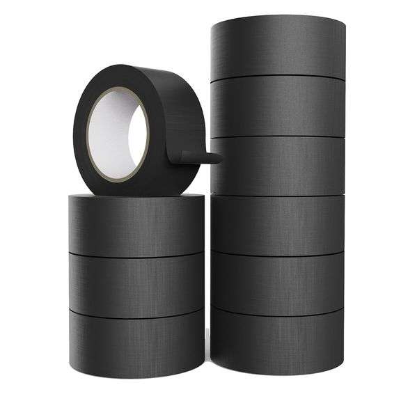 DAGONGREN 10 Rolls Black Masking Tape Bulk, Black Painters Tape 1.88 ...