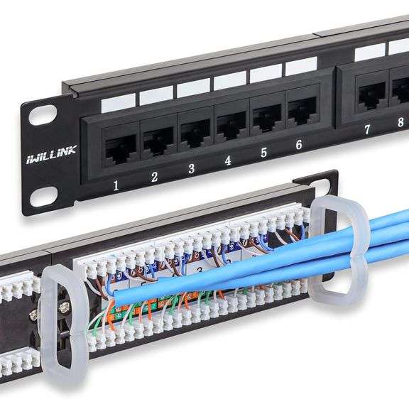 iwillink UL-Listed 24 Port Patch Panel, Cat6 Patch Panel, RJ45 Keystone ...
