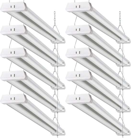OOOLED 10 Pack LED Shop Light 4FT, 42W 4800LM 5000K Daylight Linkable ...