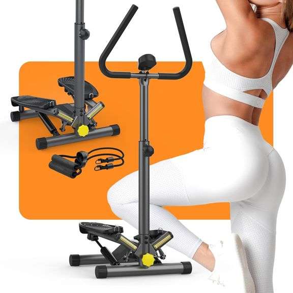 ZIWWVY Stepper Machine with Resistance Bands, Mini Stepper with 300LBS ...
