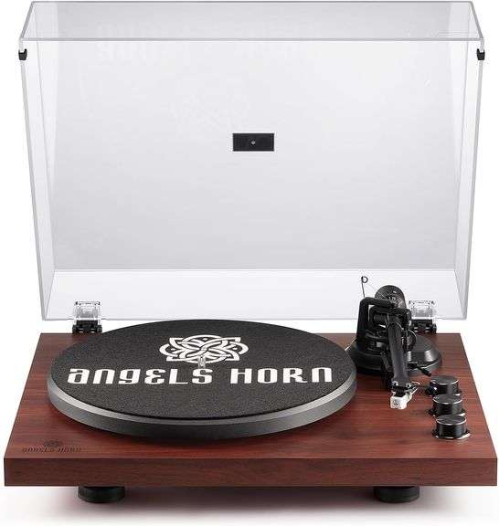 $200 ANGELS HORN Vinyl Record Player Turntable with 2-Speed Belt-Drive ...