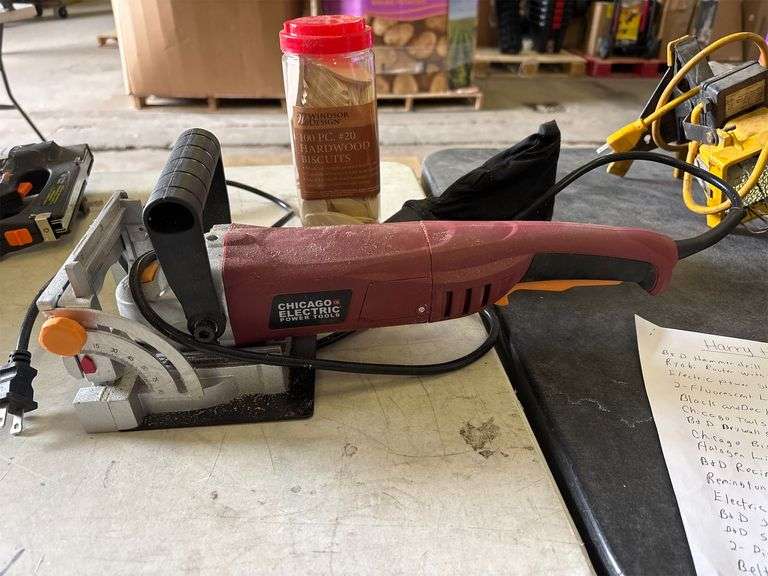 Chicago power tools biscuit joiner with hardwood biscuits - Matthews ...