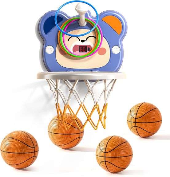 TEMI Indoor Mini Basketball Hoop for Toddlers Kids Boys Age 2 3 4 5 6 ...
