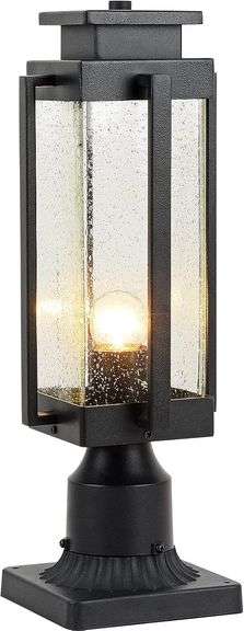 EERU Outdoor Post Light Fixtures 18" Large Exterior Post Lantern with ...