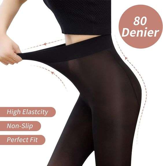 UniikStuff Womens Tights - 80 Denier Semi Opaque Tights High Waist ...