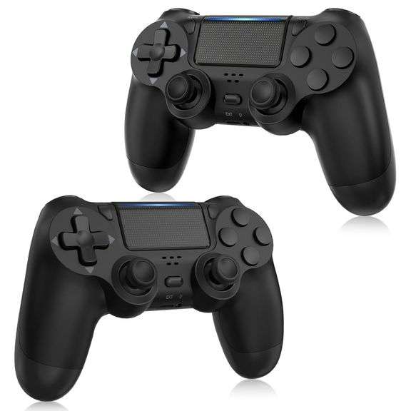 FASIGO PS4 Controller 2 Pack, Wireless PS4 Controller for PS4 / Pro/Slim & PC, with 2 USB C ...