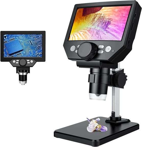LCD Digital Microscope,4.3 Inch 1080P 10 Megapixels,1-1000X ...