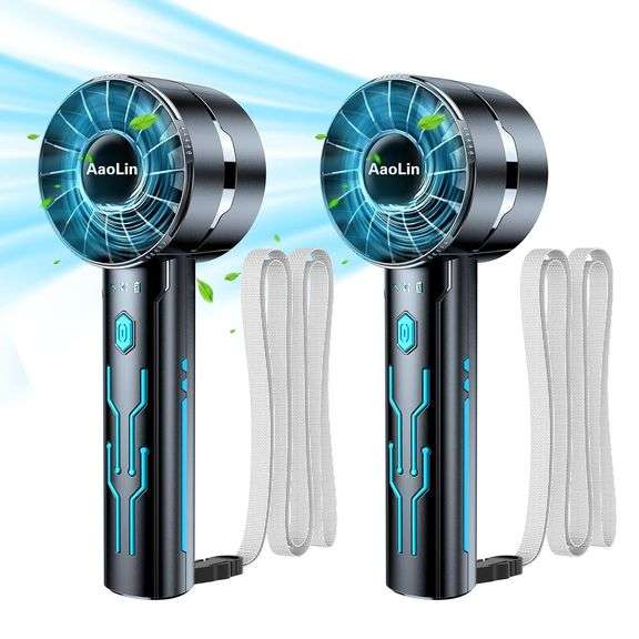 2pcs Handheld Portable High-Speed Mini Fans,USB Rechargeable Personal ...