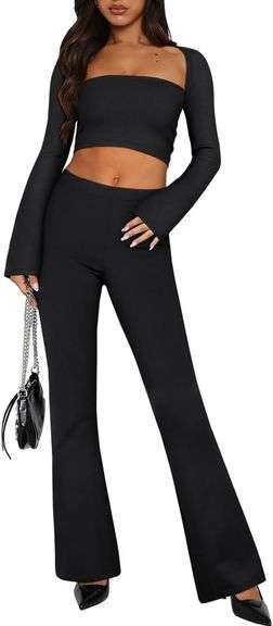 REORIA Womens Fall Two Piece Sets Going Out Outfits Long Sleeve ...