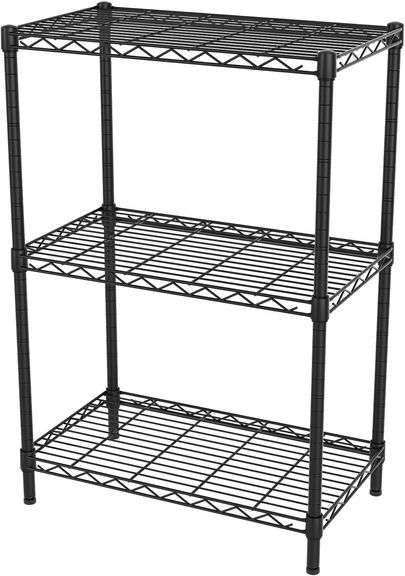 SINGAYE Wire Shelving Unit 3 Shelf Adjustable Storage Shelving 21.26'W ...