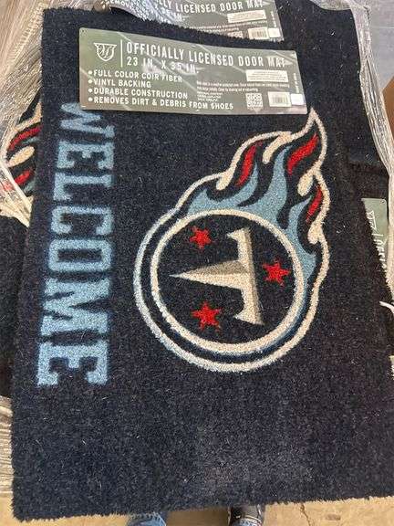 Pallet if New Titans Floor Mats and Vanderbilt Signs - Matthews Auctioneers