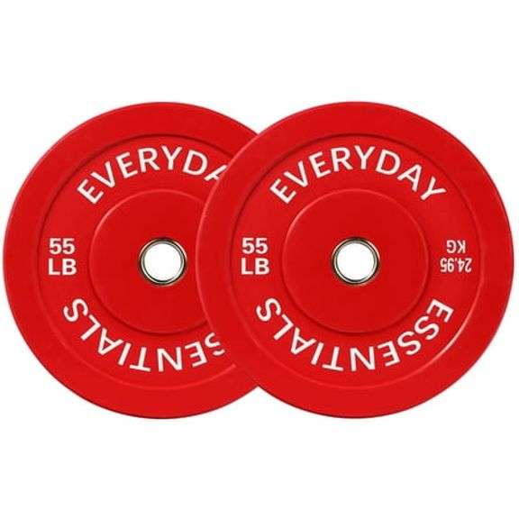 BalanceFrom Olympic Bumper Plate Weight Plate with Steel Hub, Color ...