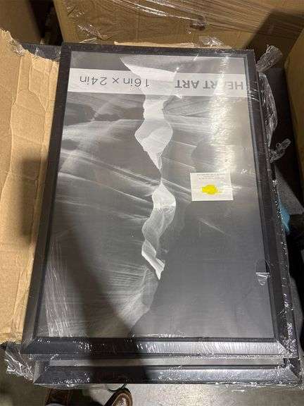 (4) 16in X 24in Black Plastic Picture Frames - Matthews Auctioneers