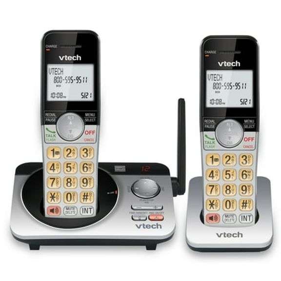 VTech CS5229-2 2 Handset Extended Range DECT 6.0 Cordless Phone with ...