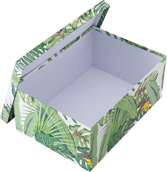 Soul & Lane Decorative Storage Cardboard Boxes with Lids | Tropical ...
