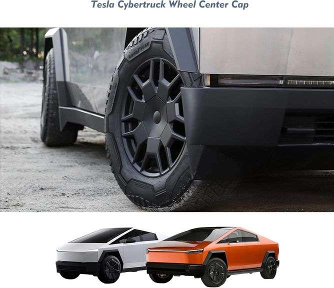 EUEKY Cybertruck Wheel Hub Center Caps for 2024 Tesla Cybertruck ...