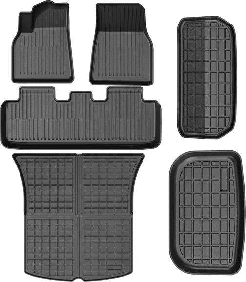 Cotogni Floor Mats for Tesla Model Y All Weather Floor Mat Full Set Car ...