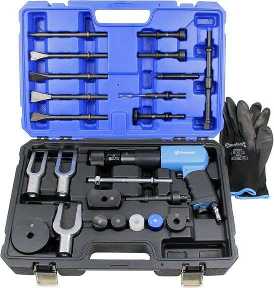 Air Hammer Kit Multi-functional 24 PCS, Pneumatic Hammer 2200 BPM, Air Hammer Piece Chisel Set ...