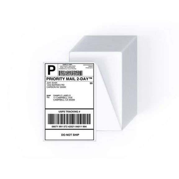 Core Innovations 4" x 6" Direct Thermal Shipping Labels, 500 Fanfold ...