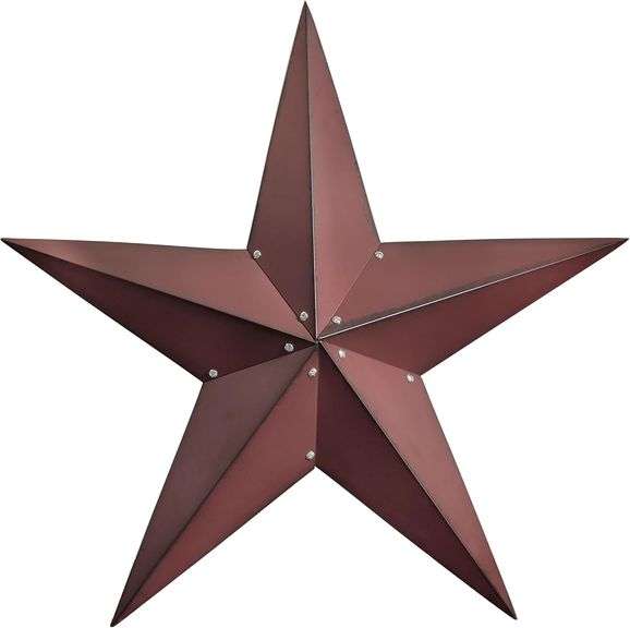 JoyEvy 36" Large Barn Star-Red Black Barn Star Outdoor Decoration-Metal ...
