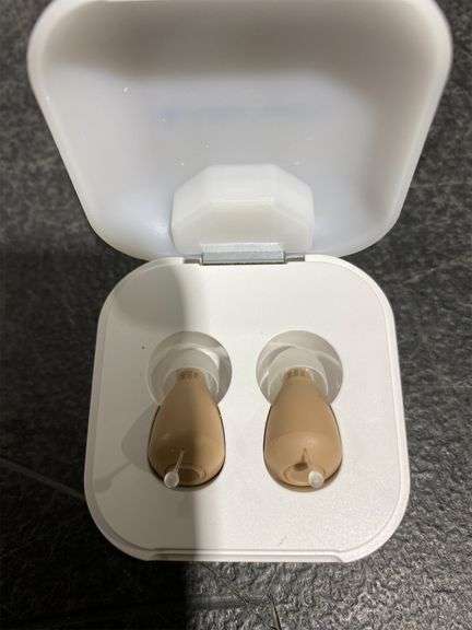 Audien Hearing Atom One Rechargable OTC Hearing AIDS - Matthews Auctioneers